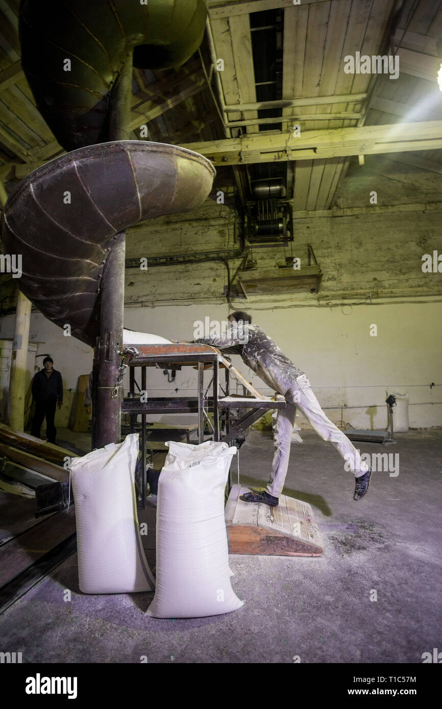 14 october 2014. Ukraine.Kyiv.The theme is a working factory. A ...