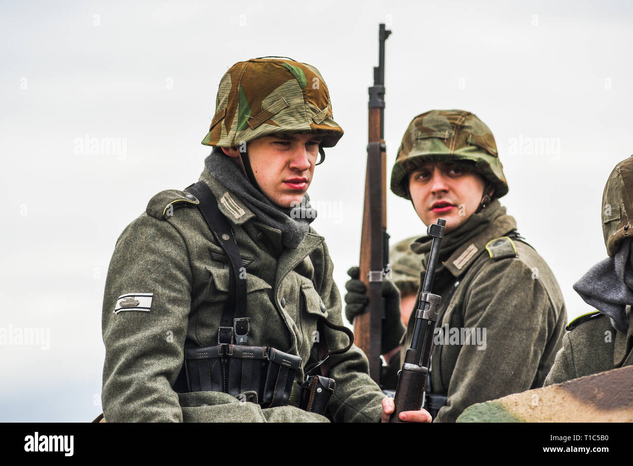 Kolobrzeg, Poland, 17 march 2019: German soldiers, Nazis during the ...