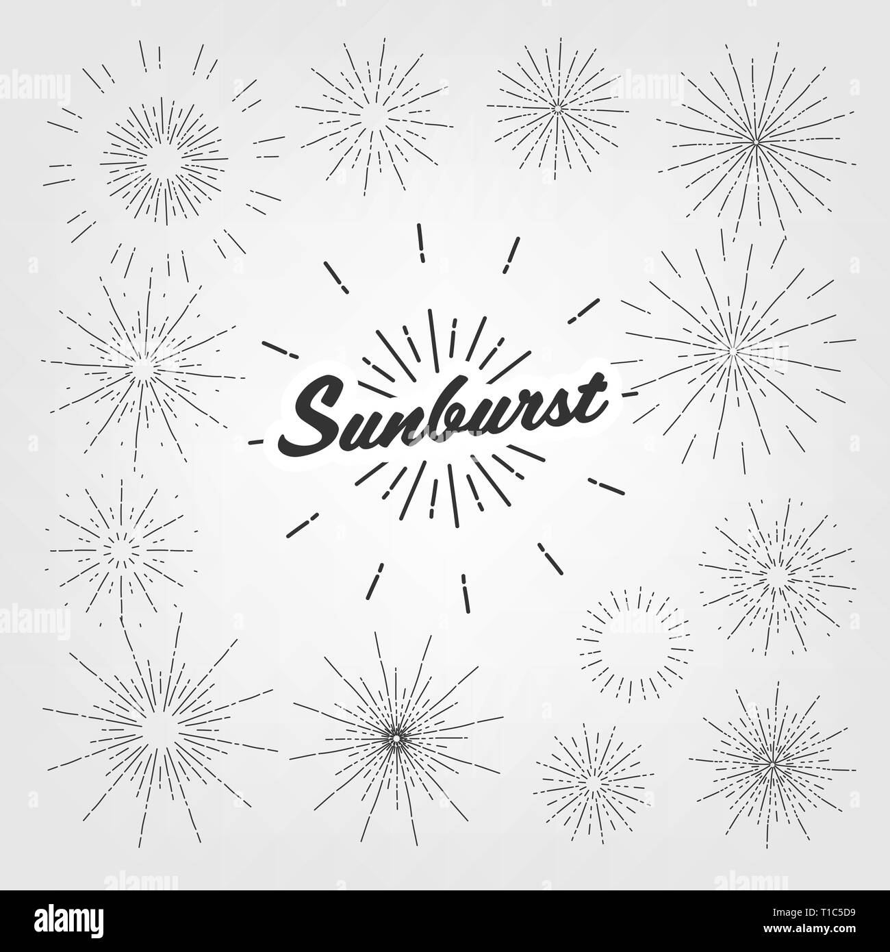 Authentic sunburst Stock Vector Images - Alamy