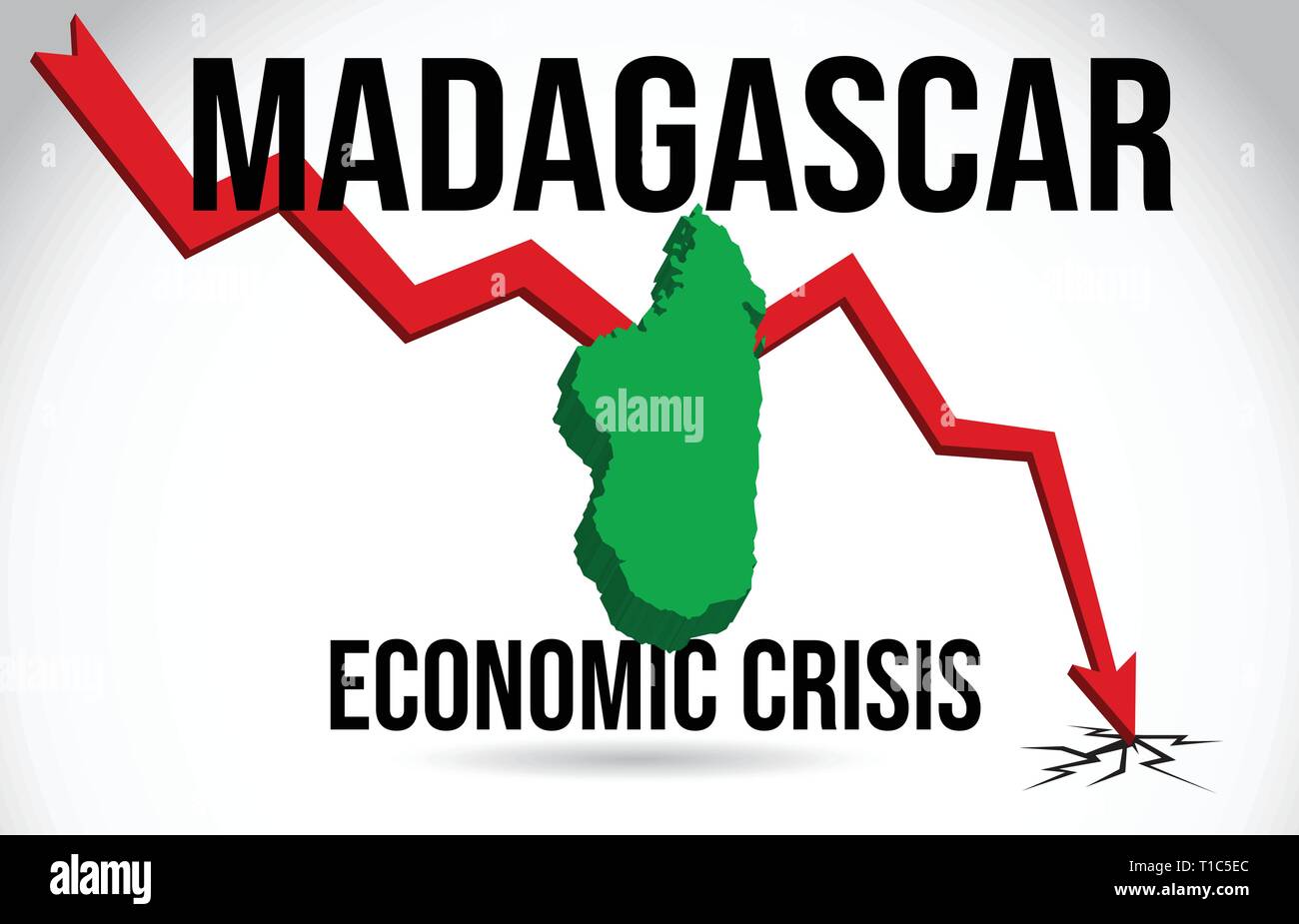 Madagascar Map Financial Crisis Economic Collapse Market Crash Global ...