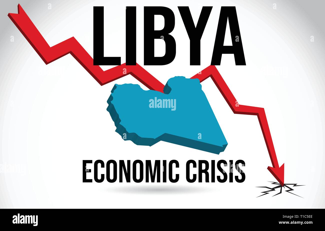 Libya Map Financial Crisis Economic Collapse Market Crash Global ...