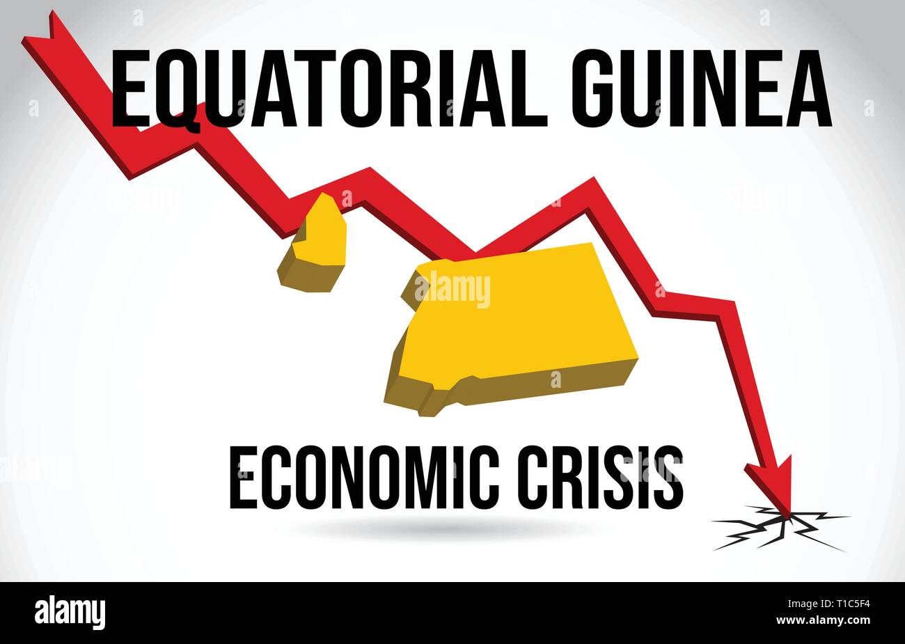 Equatorial Guinea Map Financial Crisis Economic Collapse Market Crash ...