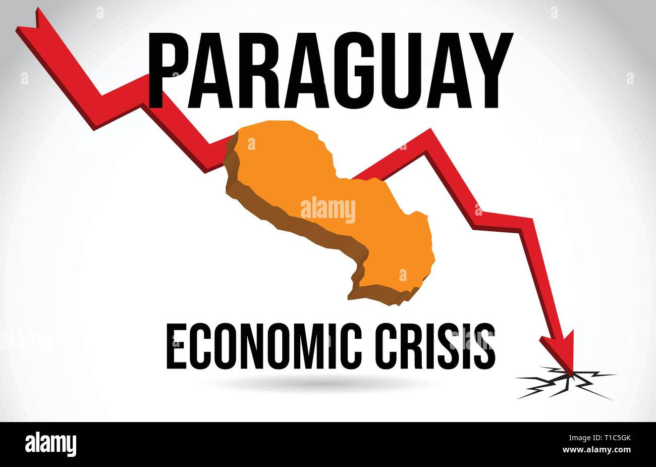 Paraguay Map Financial Crisis Economic Collapse Market Crash Global ...