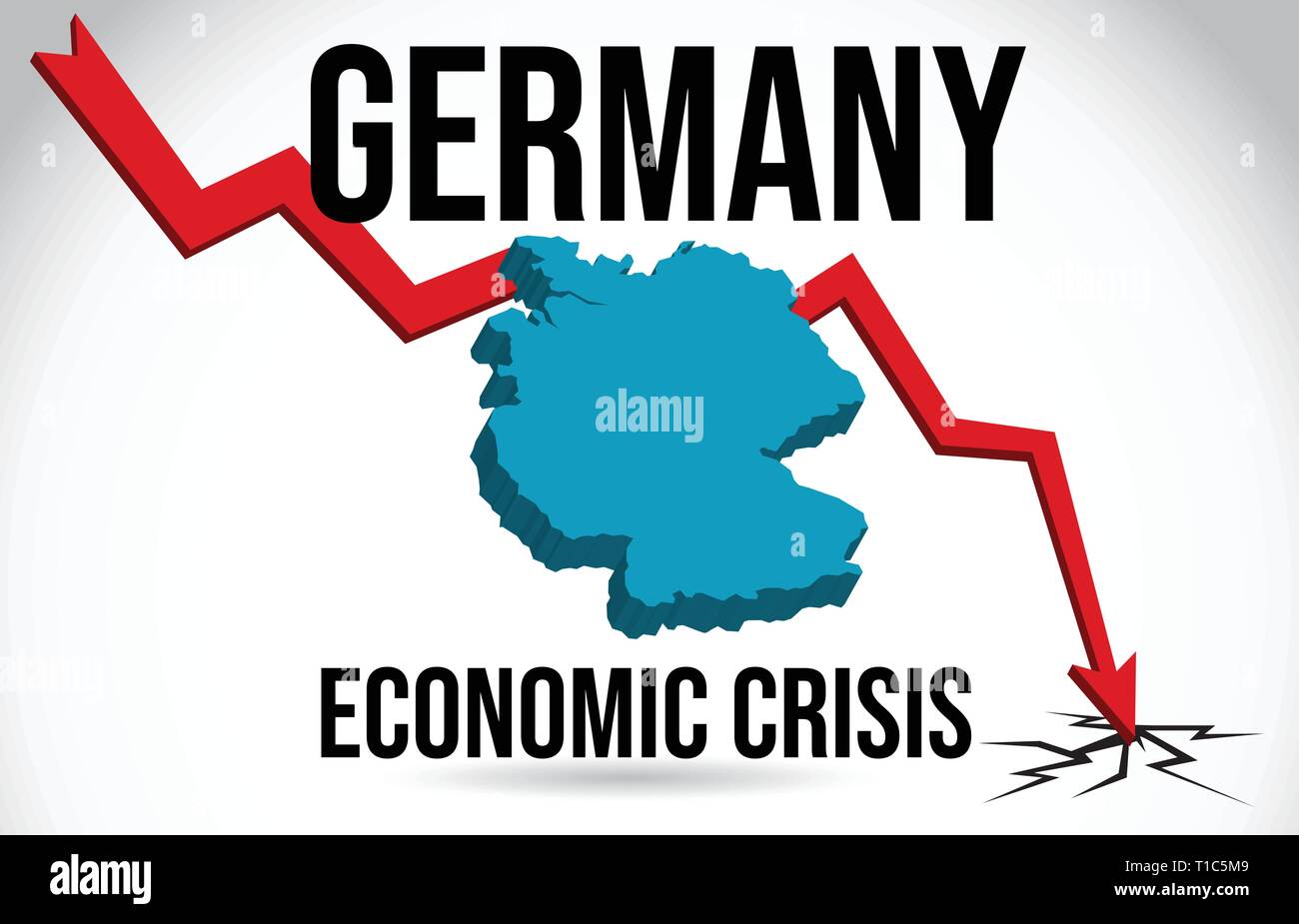 Germany Map Financial Crisis Economic Collapse Market Crash Global ...