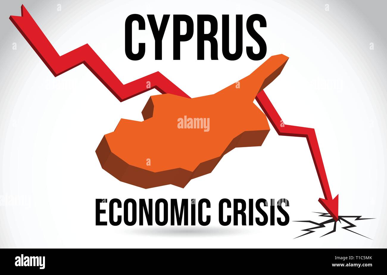 Cyprus Map Financial Crisis Economic Collapse Market Crash Global ...