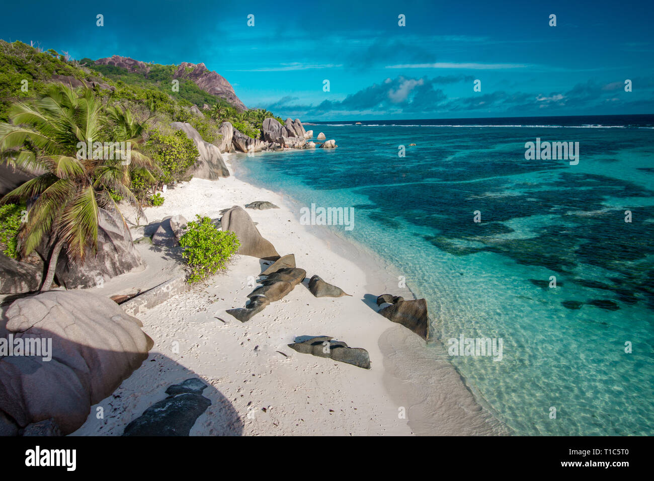 The most beautiful beach of Seychelles - Anse Source D'Argent Stock ...