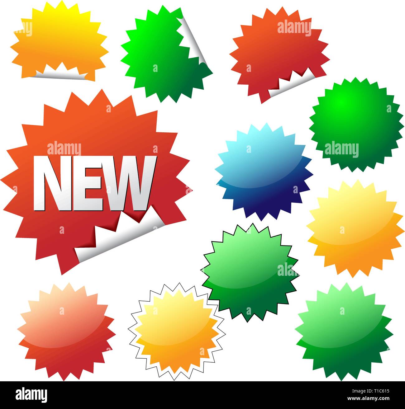 Blank color seal sticker Stock Vector Images - Alamy