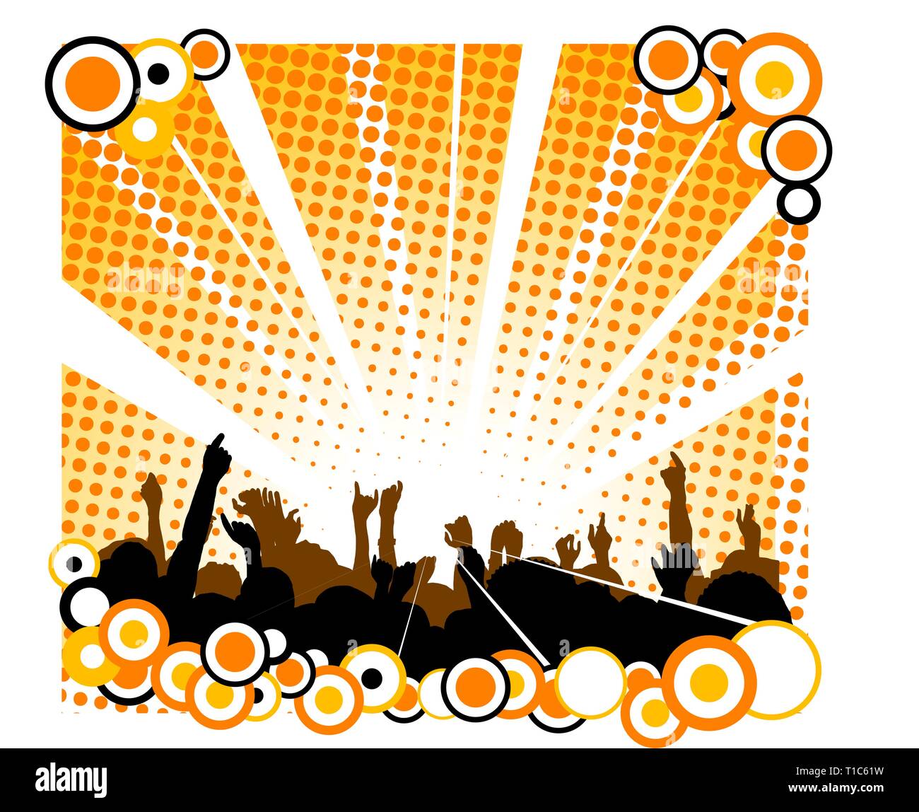 People at the concert - retro poster Stock Vector Image & Art - Alamy