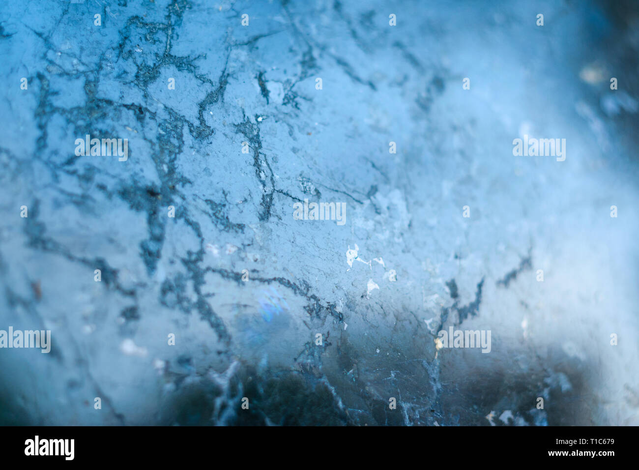 Black Polished Granite Wall. Reflection of a Blue Sky in a Polished ...