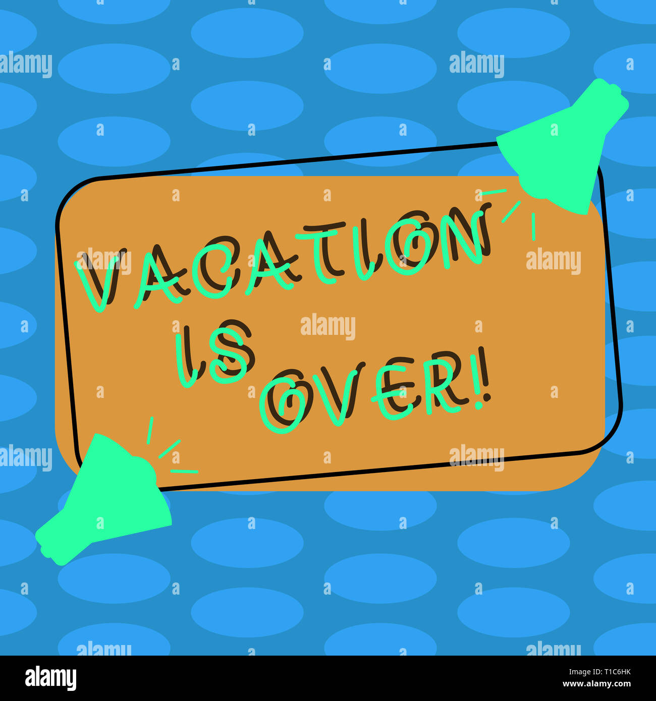 Word writing text Vacation Is Over. Business photo showcasing End of ...