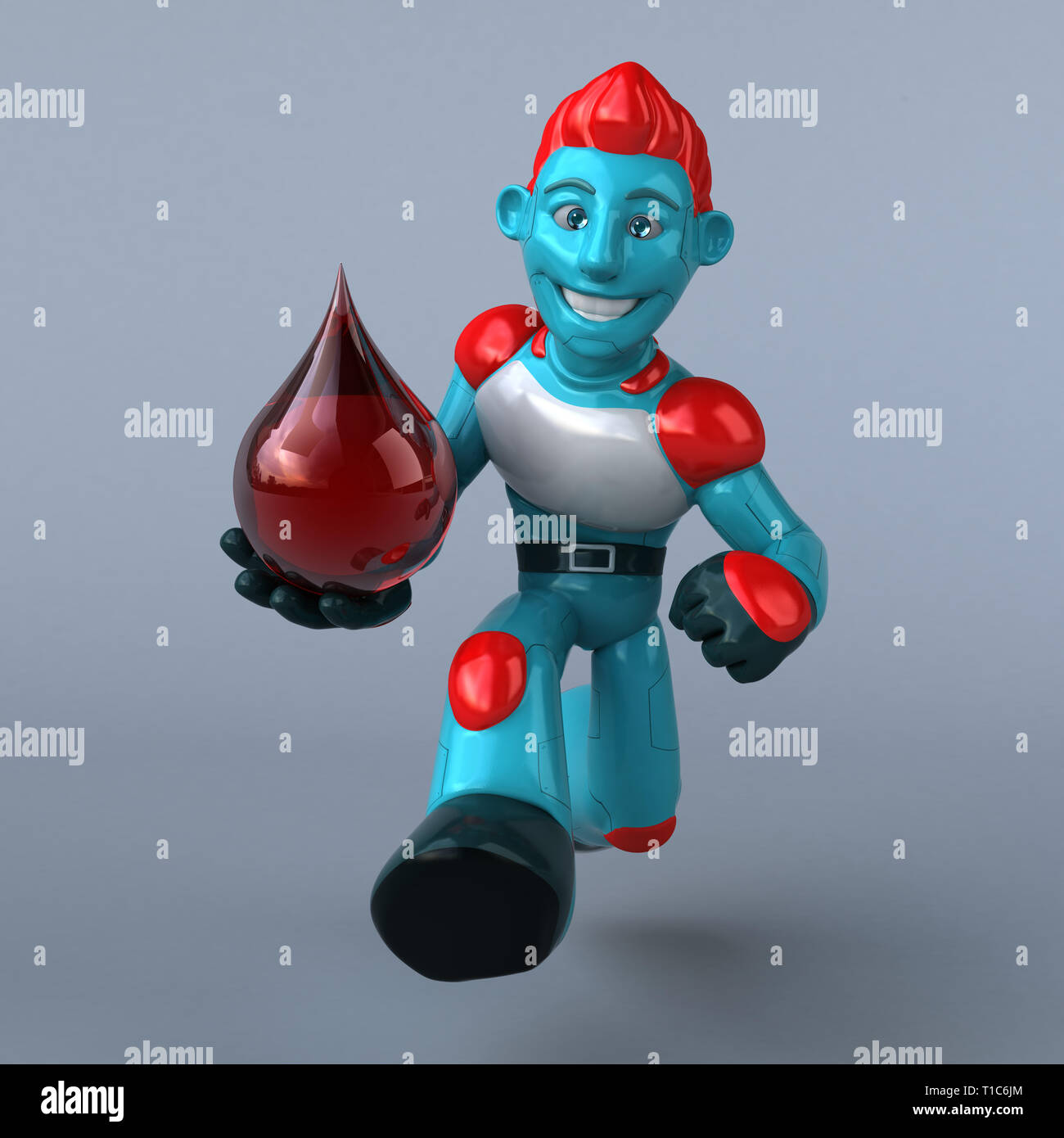 Red Robot - 3D Illustration Stock Photo - Alamy