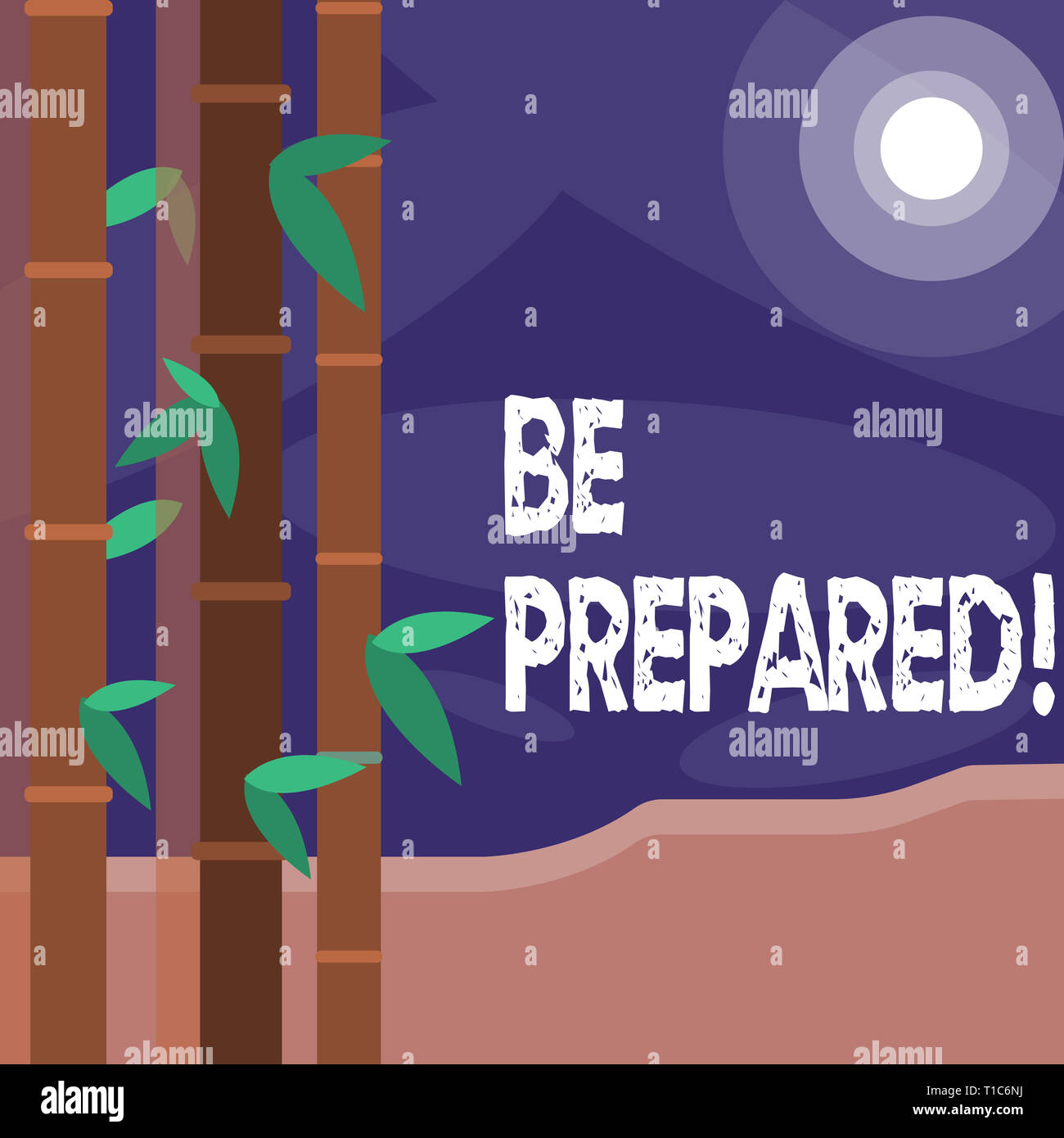 Word writing text Be Prepared. Business photo showcasing ready to do or ...