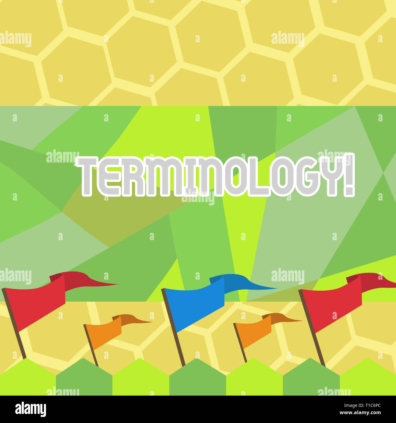 Text sign showing Terminology. Business photo text Collection of terms ...