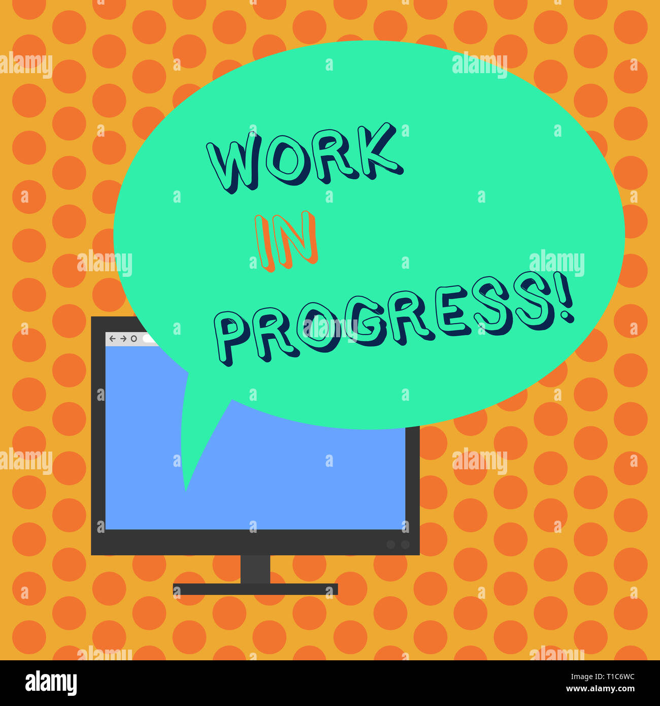 Writing note showing Work In Progress. Business concept for Job still ...