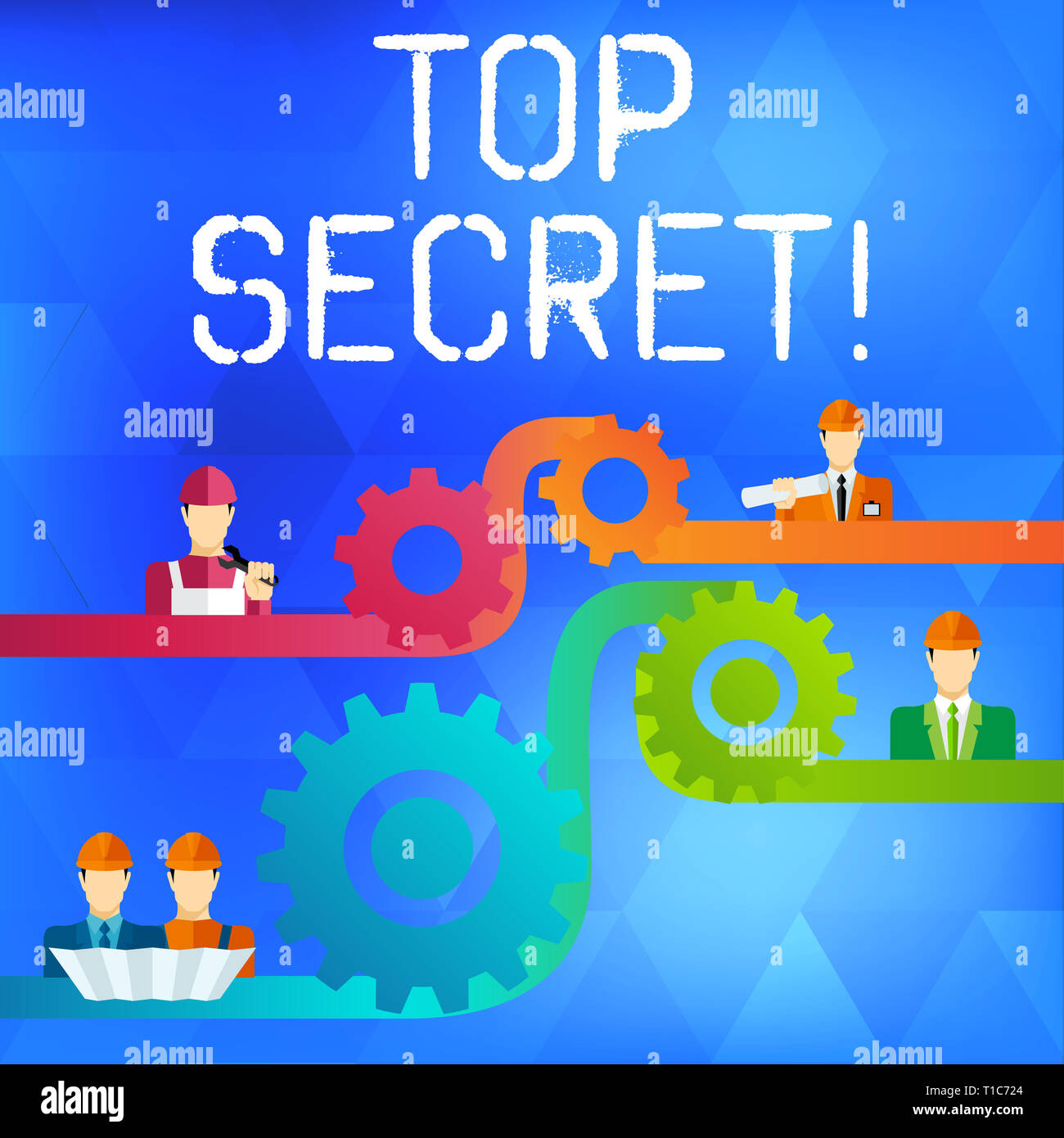 Text sign showing Top Secret. Business photo text highest secrec highly ...