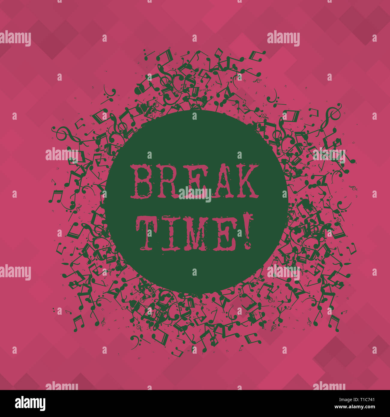 Conceptual hand writing showing Break Time. Concept meaning scheduled ...