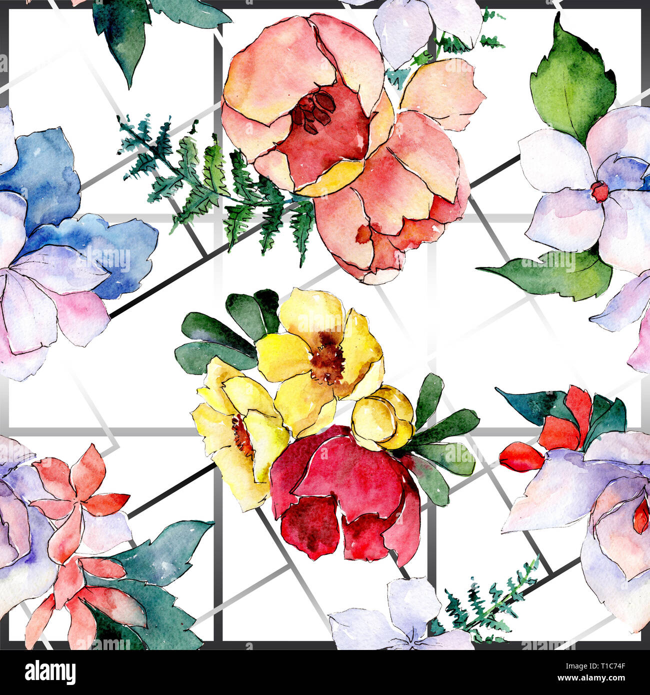 Bouquets floral botanical flowers. Wild spring leaf isolated ...