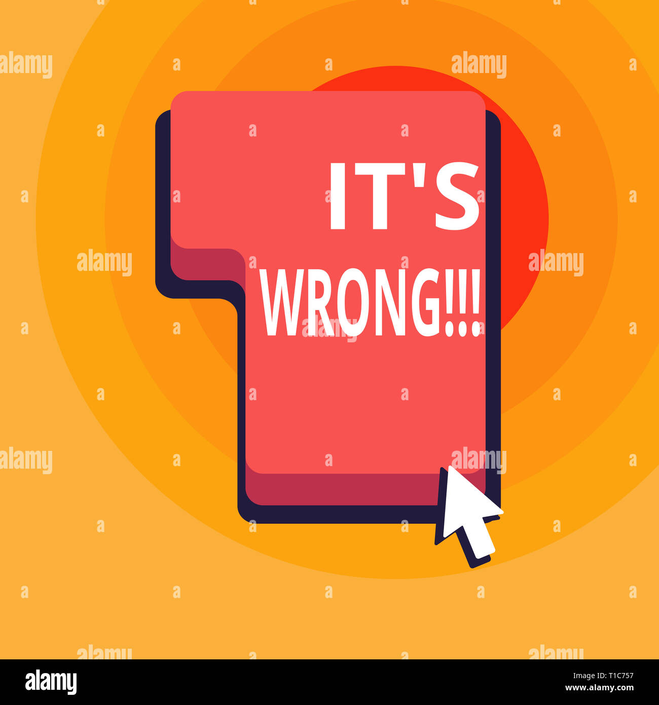 Conceptual hand writing showing It S Wrong. Concept meaning have made ...