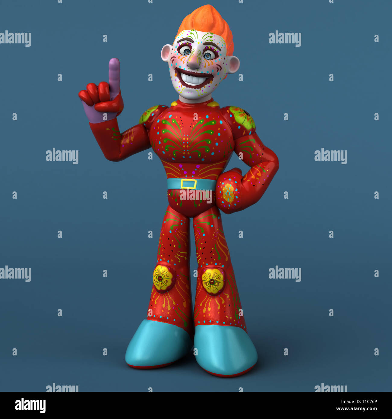 Mexican hero - 3D Illustration Stock Photo - Alamy