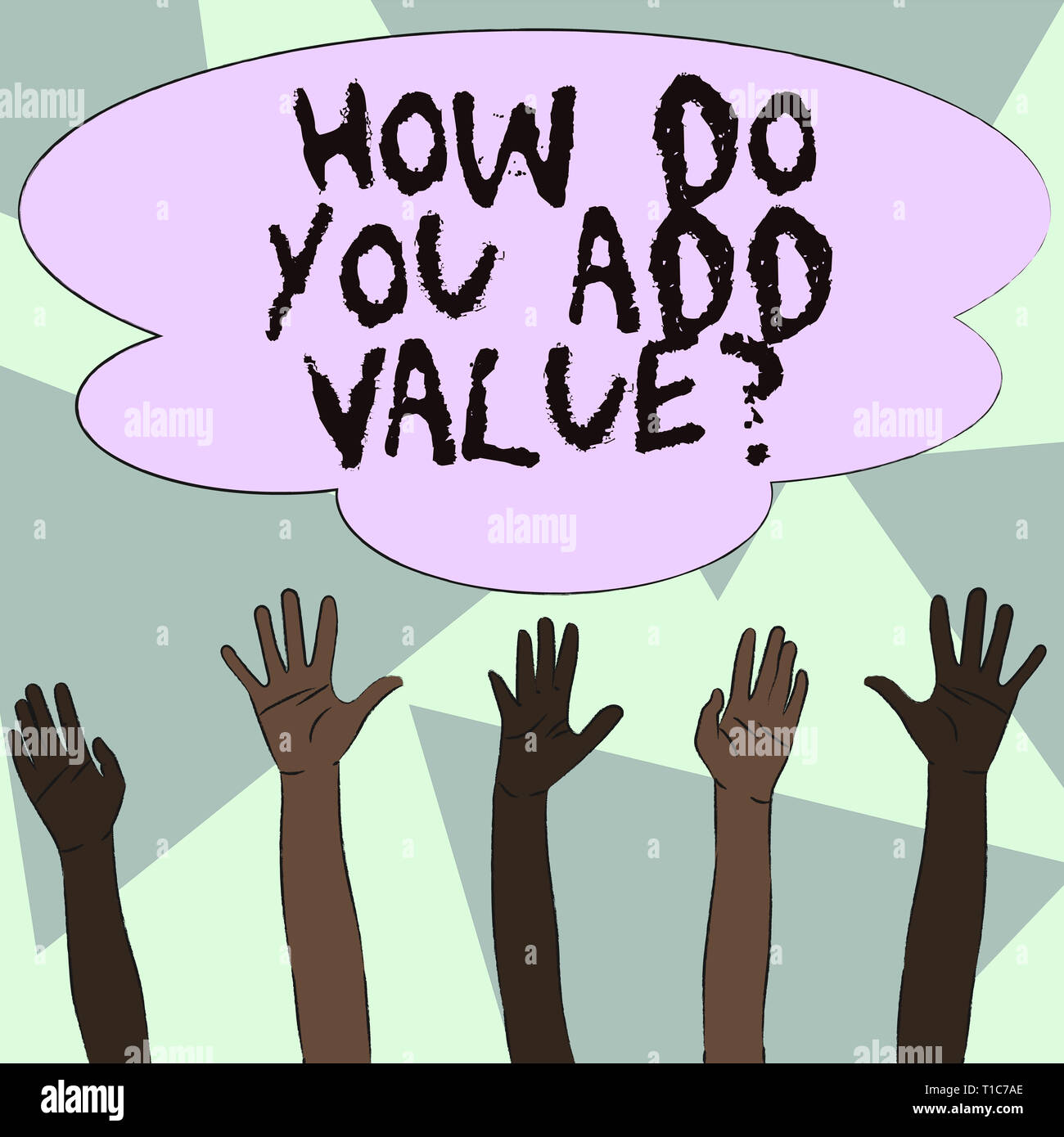 Text sign showing How Do You Add Value Question. Business photo ...