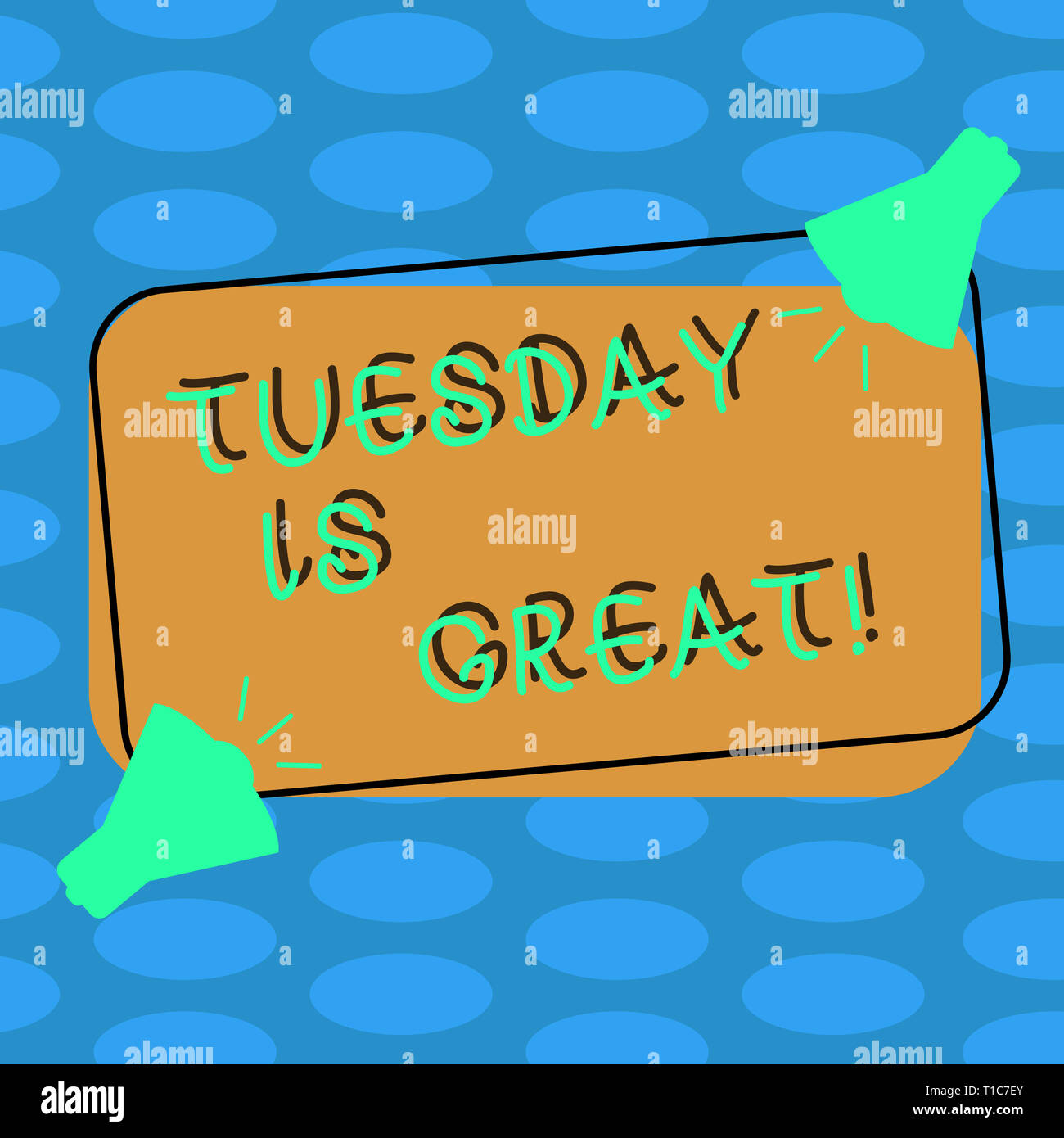 Word writing text Tuesday Is Great. Business photo showcasing Excellent ...