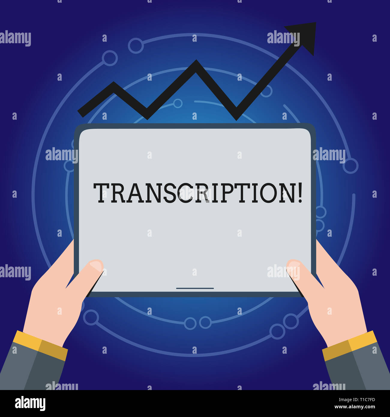 Writing note showing Transcription. Business concept for Written or ...