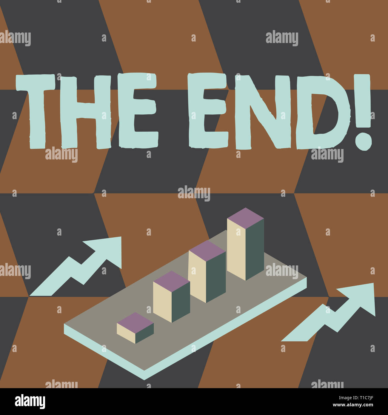 Writing note showing The End. Business concept for Conclusion of time ...