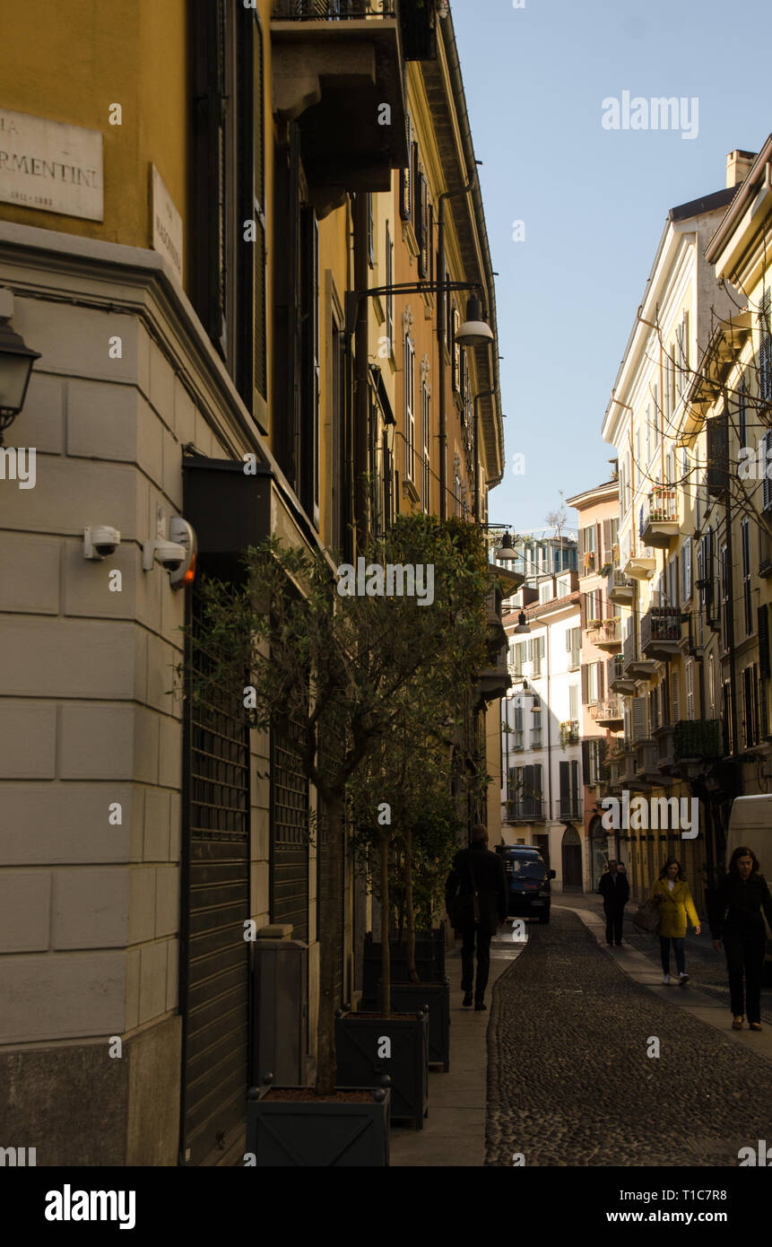 Brera District in Milano, March 25th, 2019 Stock Photo - Alamy