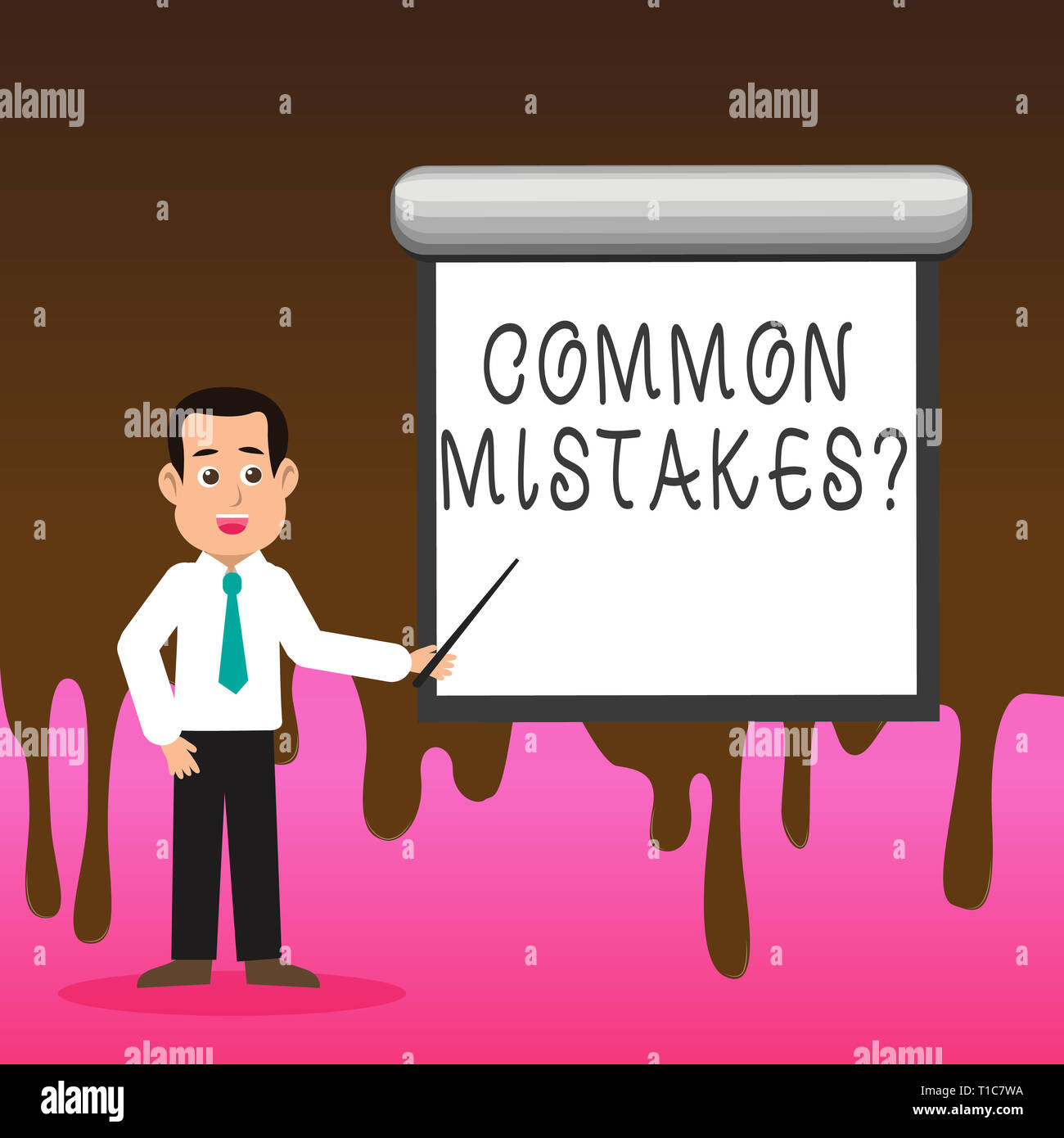 Conceptual Hand Writing Showing Common Mistakes Question Concept Meaning Repeat Act Or
