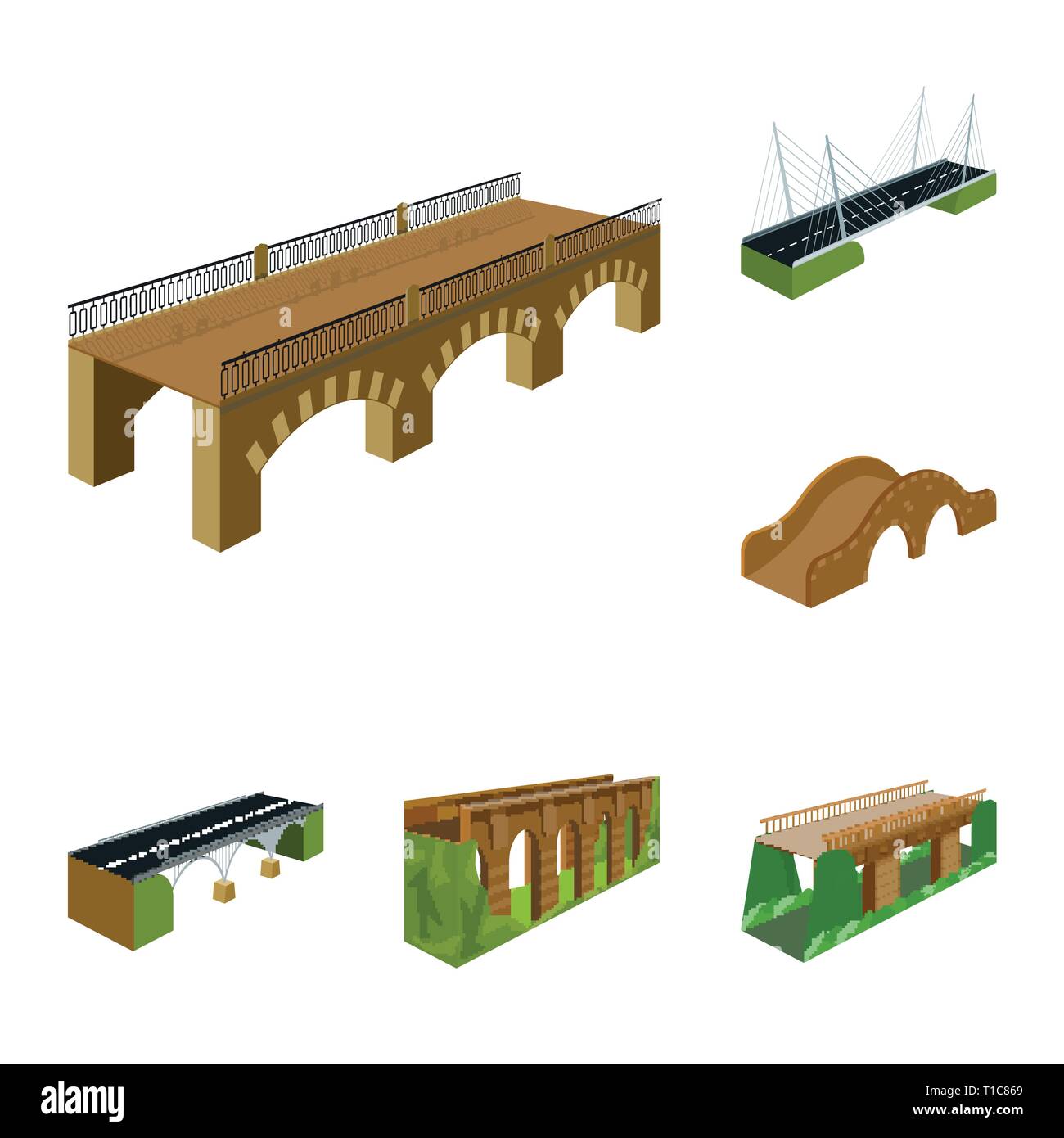 Cycling Bridge Stock Vector Images - Alamy