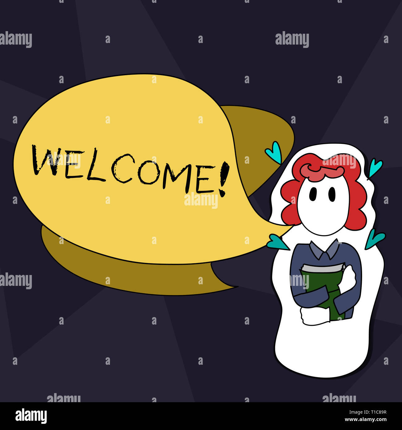 Handwriting text writing Welcome. Conceptual photo Warm salutation ...
