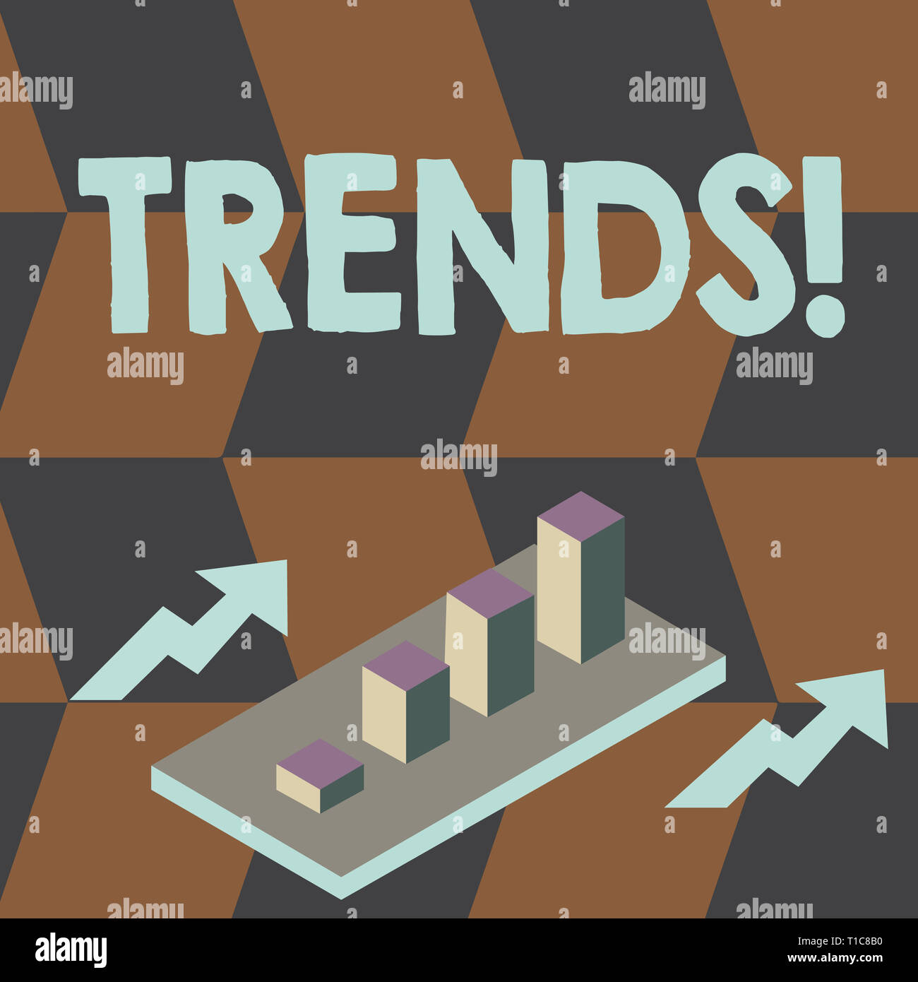 Writing note showing Trends. Business concept for General projected ...