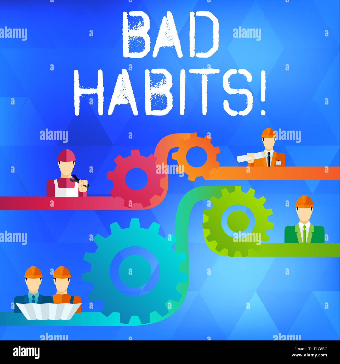 Text sign showing Bad Habits. Business photo text someone do negative ...