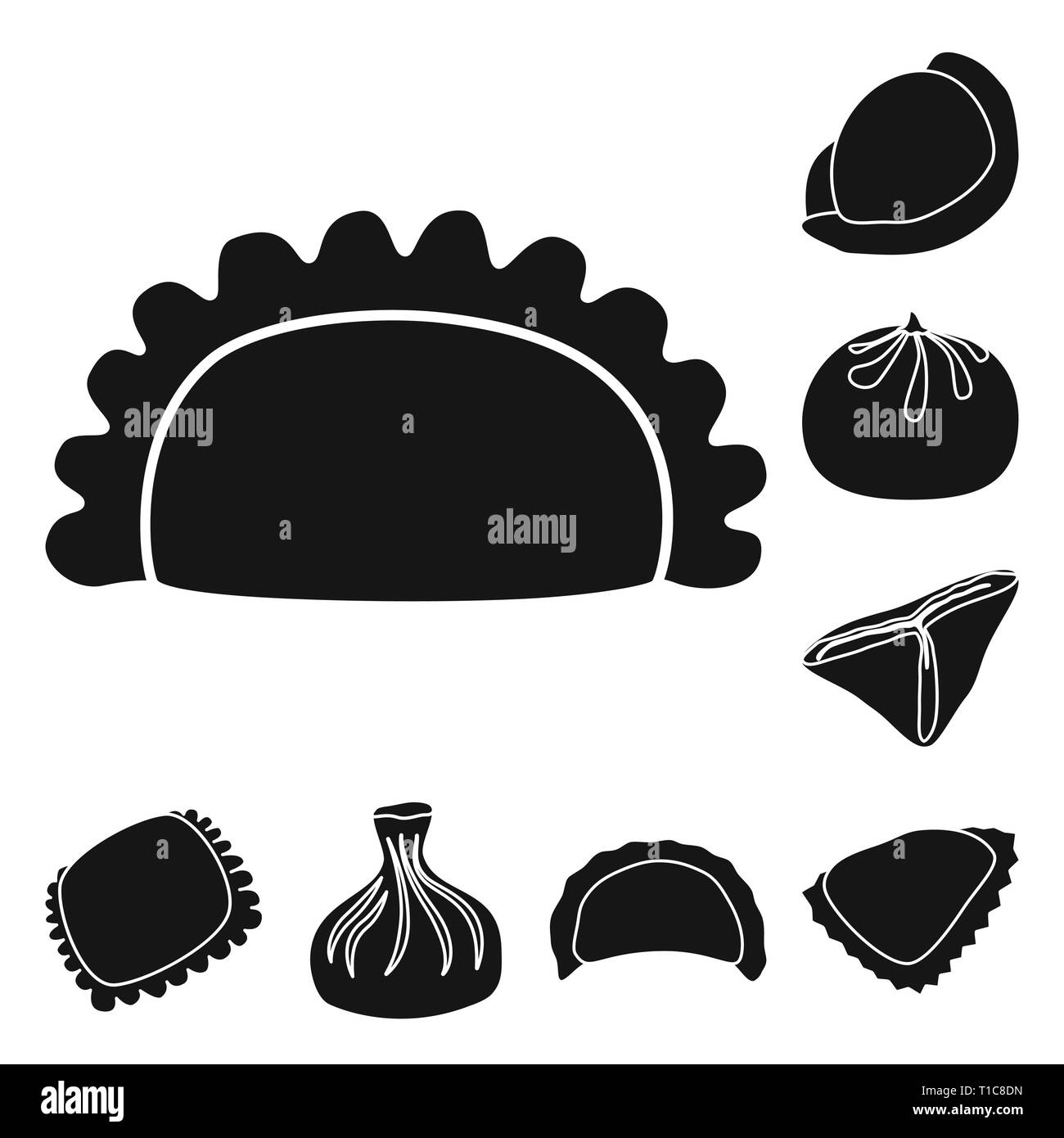 Vector illustration of cuisine and appetizer icon. Collection of ...