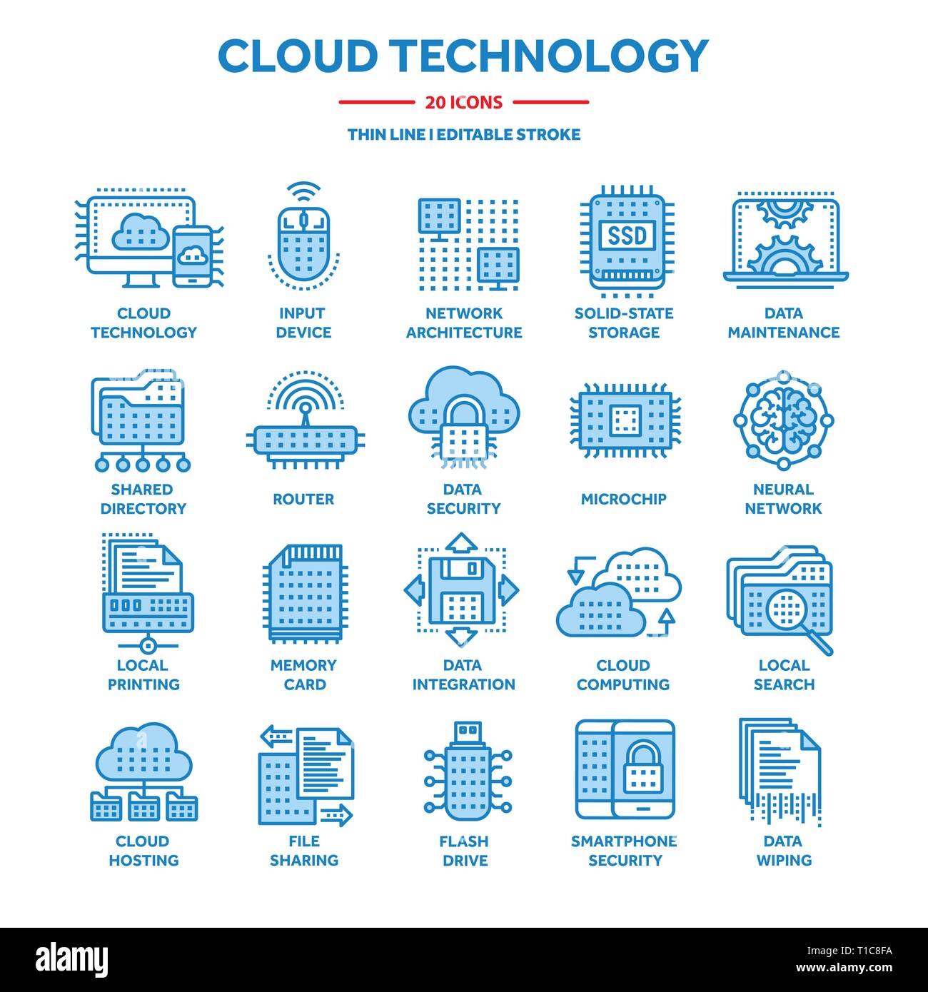 Cloud computing. Internet technology. Online services. Data, information security. Connection ...