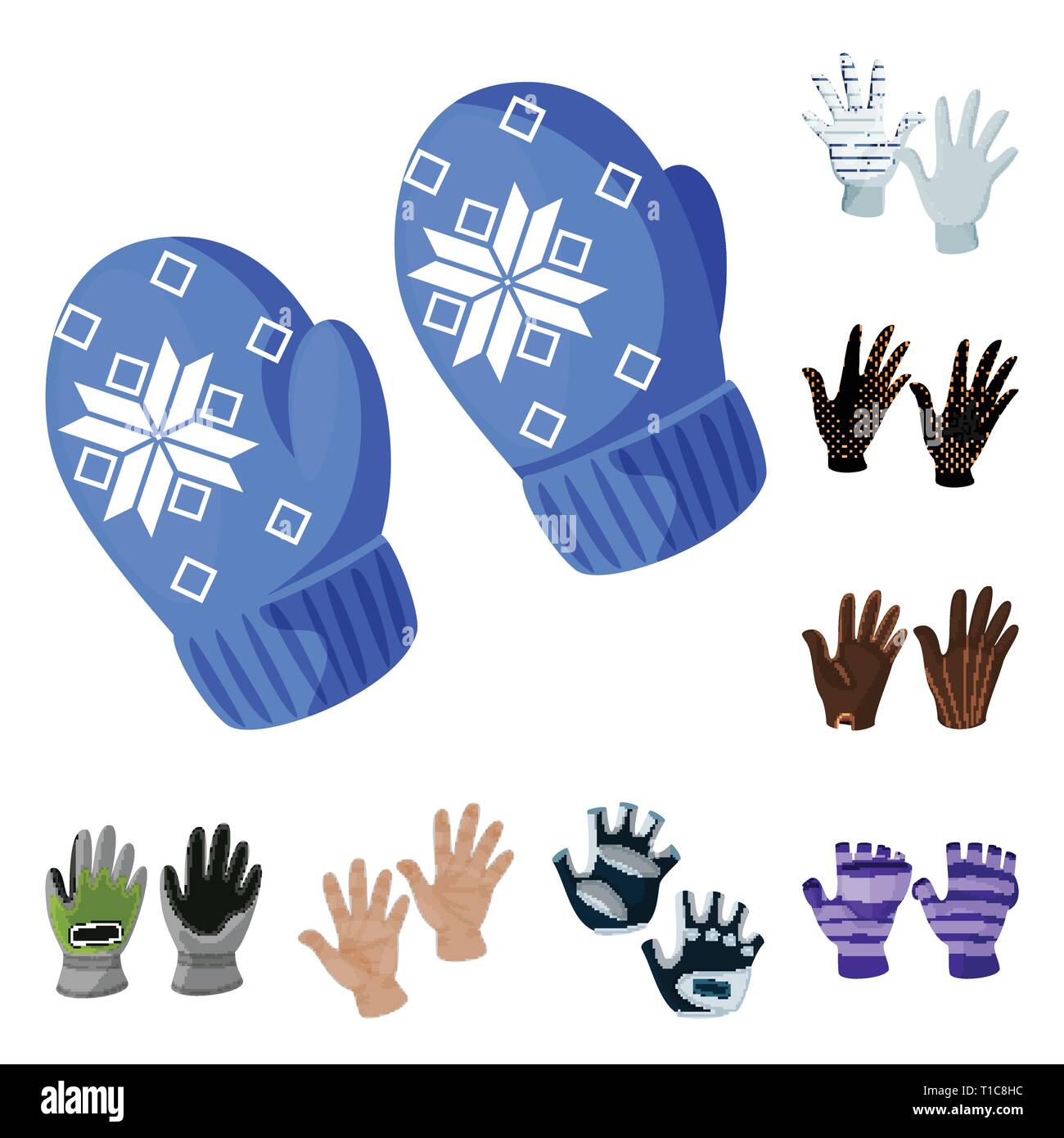 Vector illustration of accessory and style symbol. Set of accessory and ...