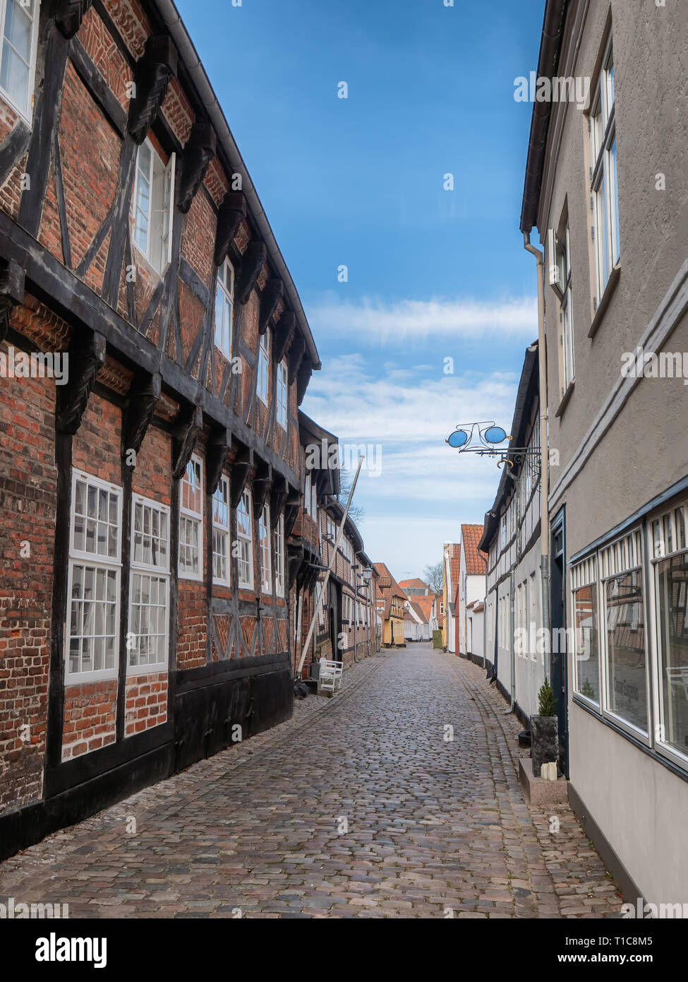 Cobbled streets in the medieval city Ribe, Denmark Stock Photo - Alamy