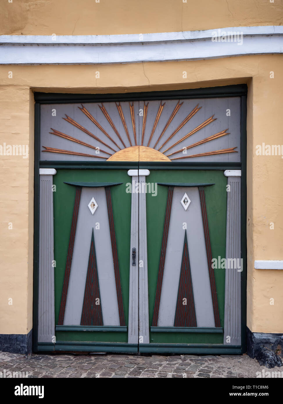 Traditional colorful door in Ribe, Denmark Stock Photo - Alamy
