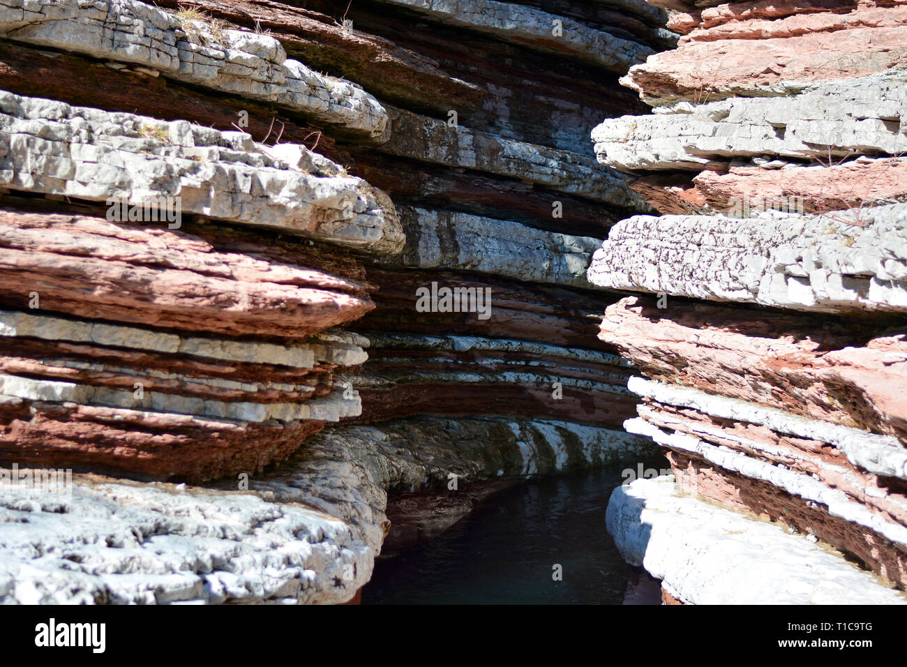 the great erosion of the water has formed a canyon Stock Photo - Alamy
