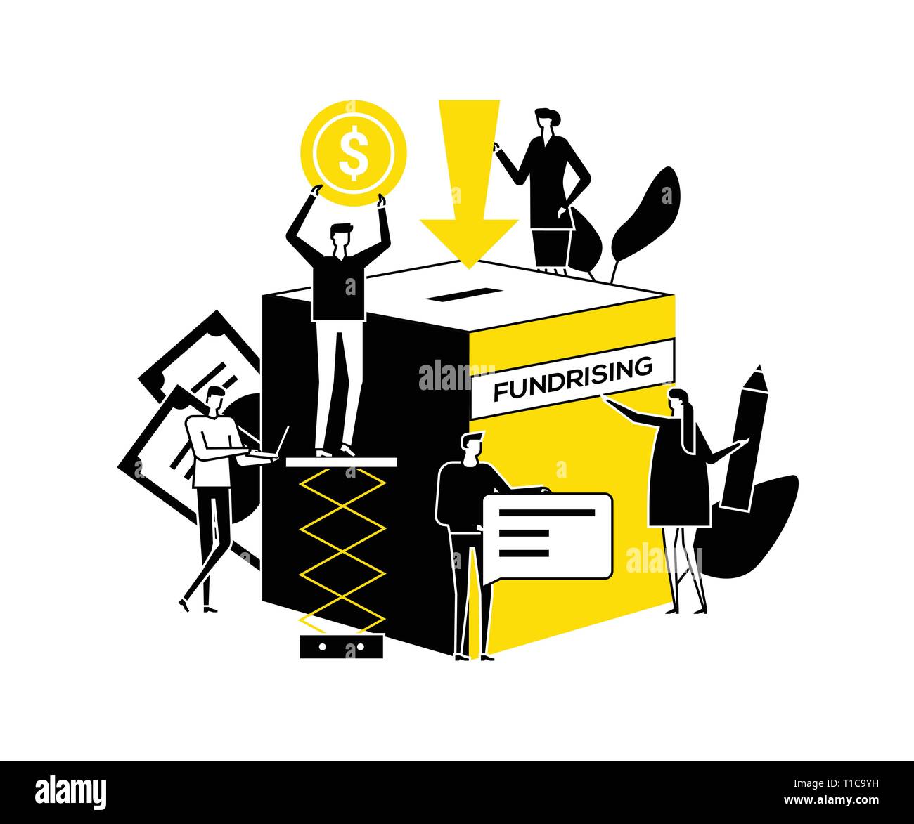 Make a donation Stock Vector Images - Alamy