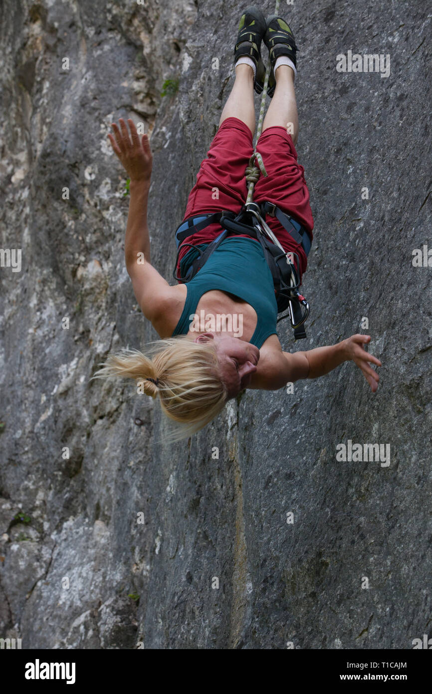 aerial dancer on rope Stock Photo - Alamy