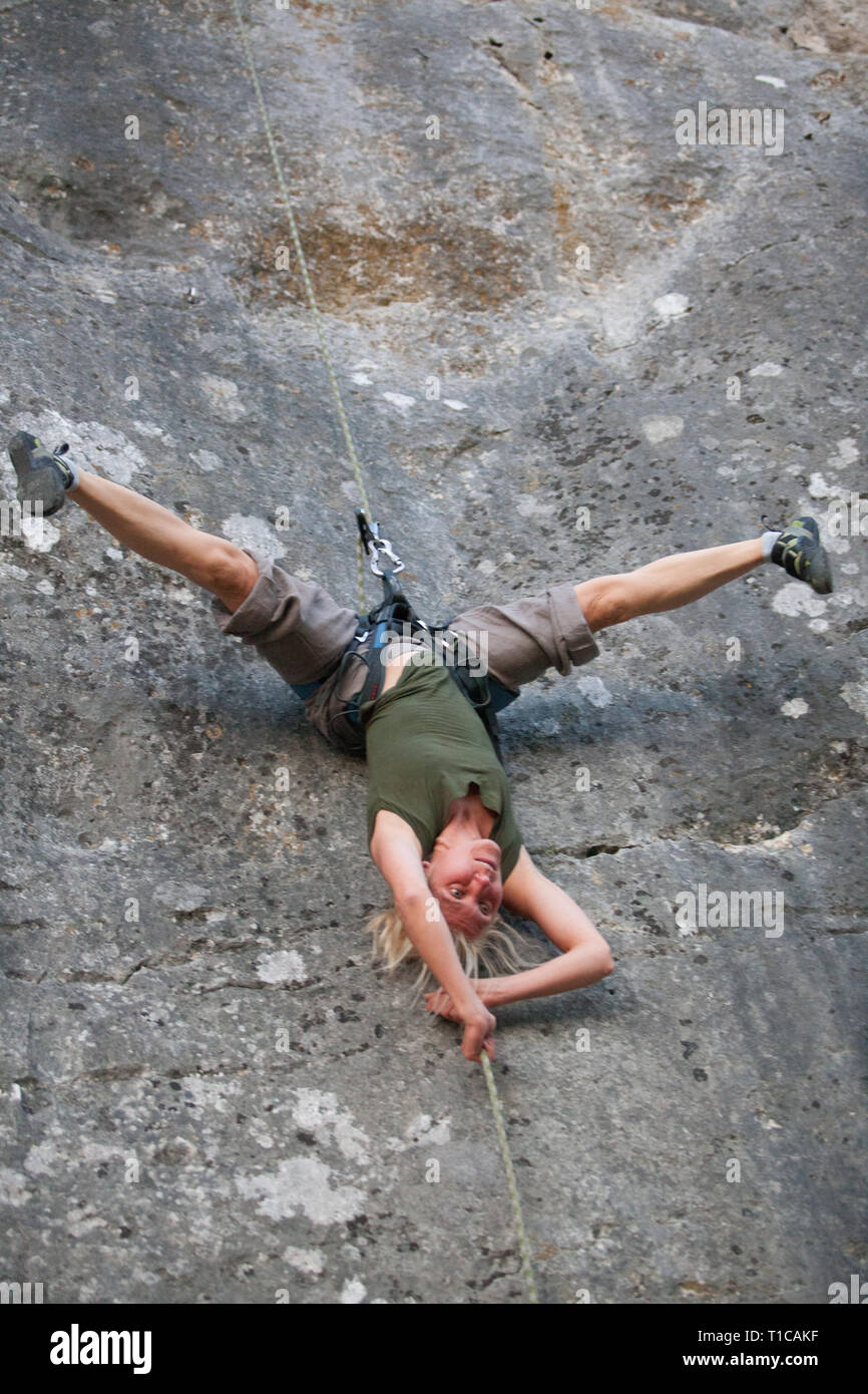 aerial dancer on rope Stock Photo - Alamy