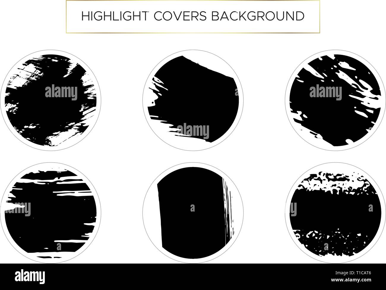 Set Highlight covers backgrounds. Brush stroke Stock Vector Image & Art ...
