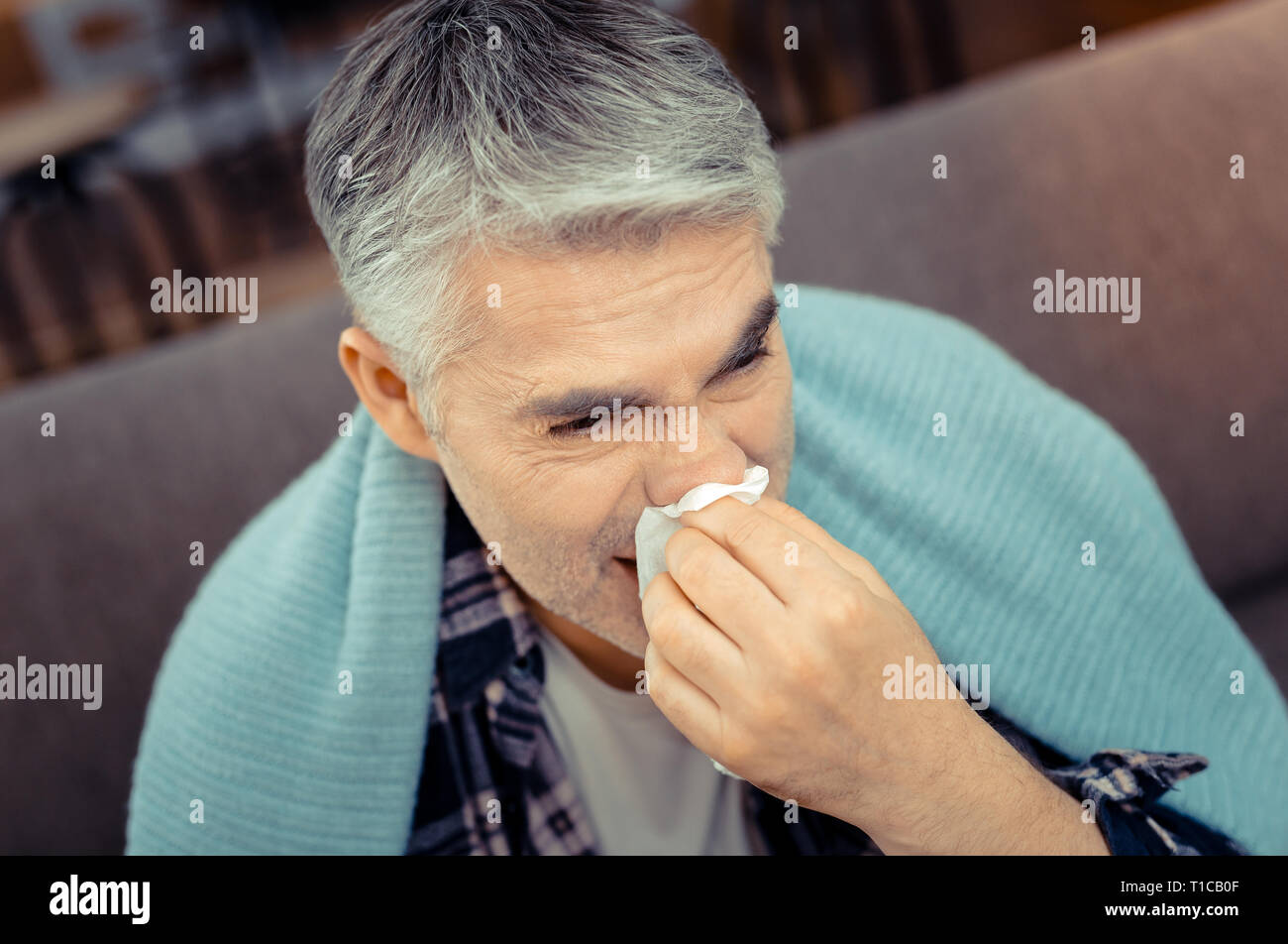 Close up sick man hi-res stock photography and images - Alamy