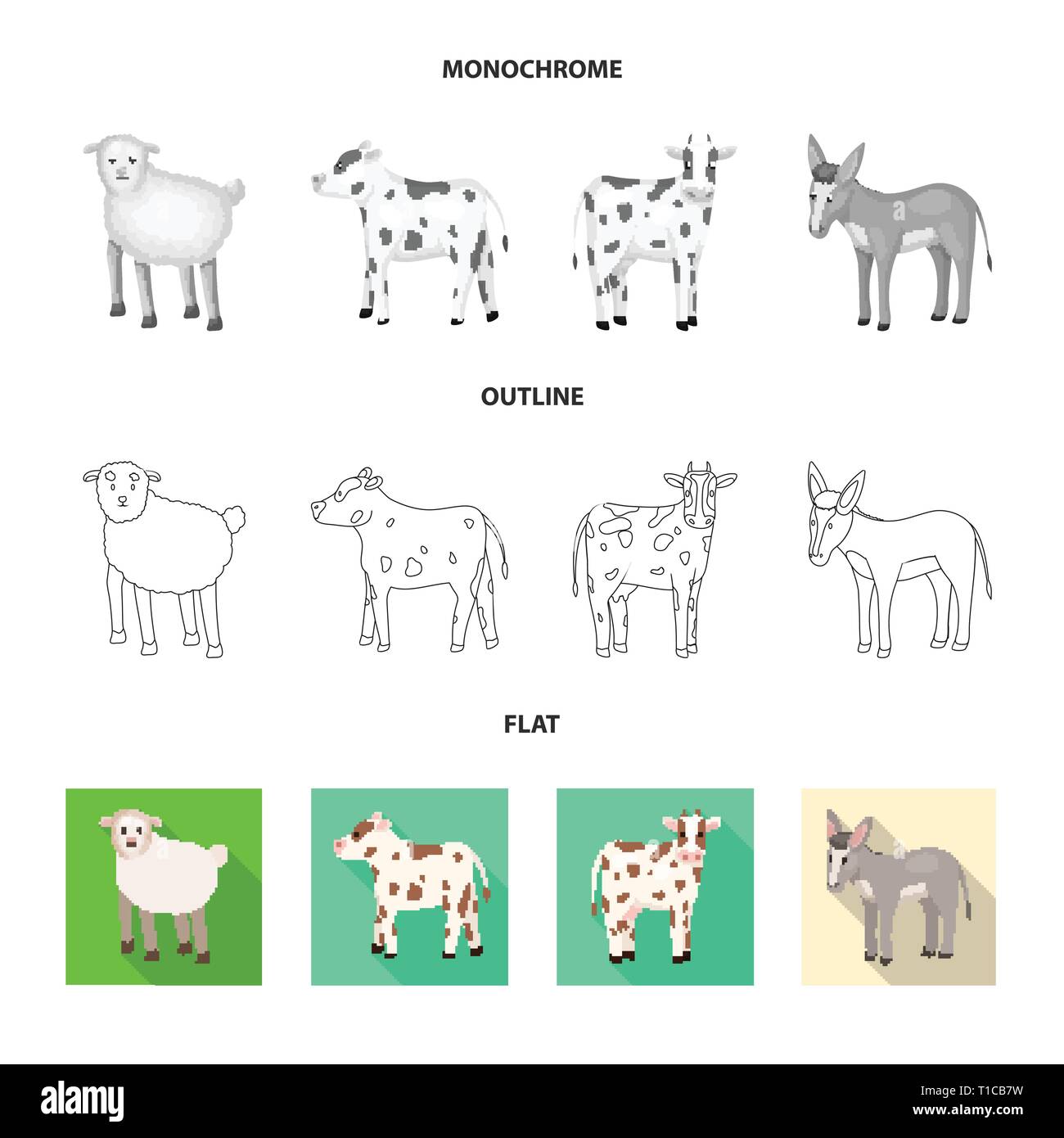 Vector design of breeding and kitchen logo. Collection of breeding and ...