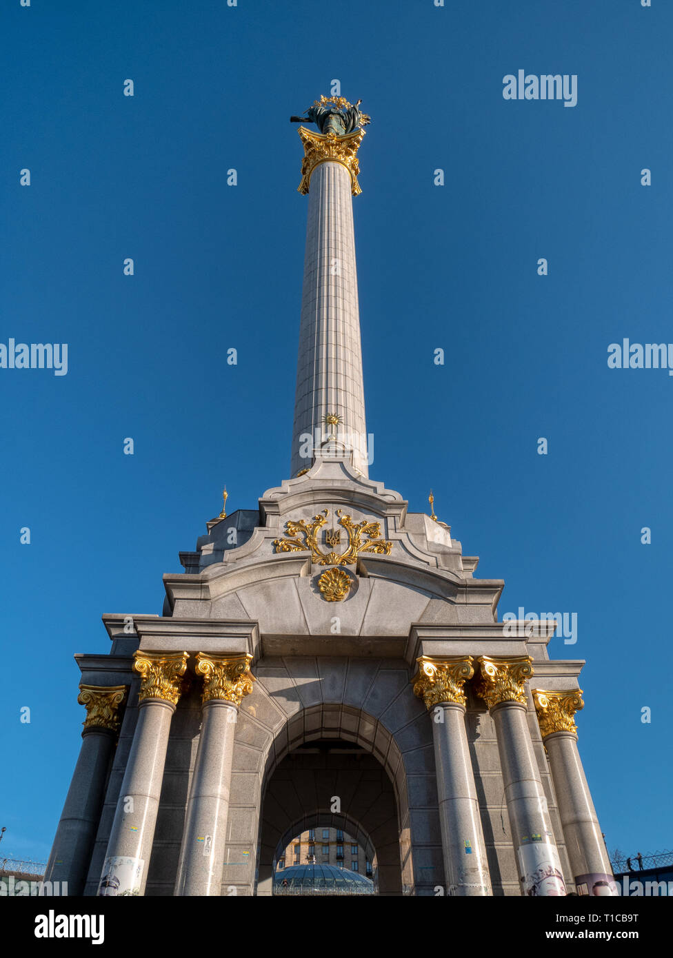 KYIV, UKRAINE - MARCH 13, 2019: Angel monument with traditional ...