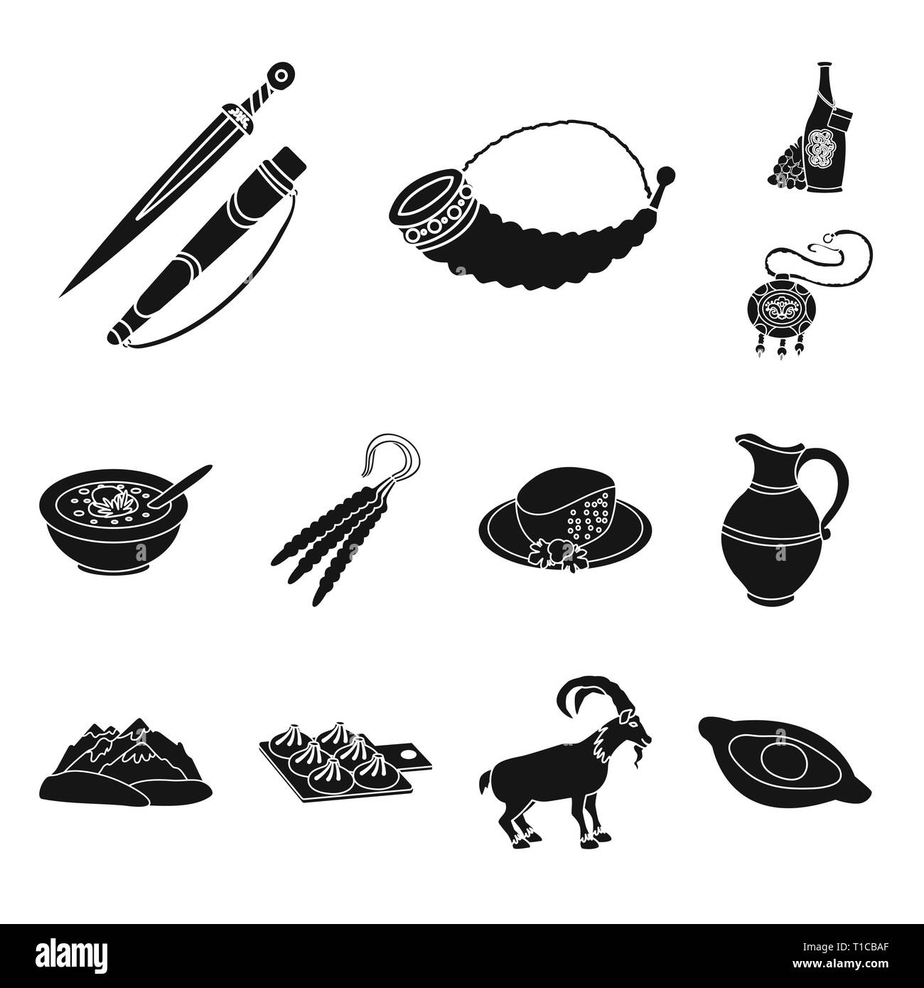 Isolated object of heritage and originality logo. Collection of ...