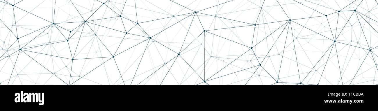 Tech innovation template random triangles chaos, digital transformation vector graphic dot and ...