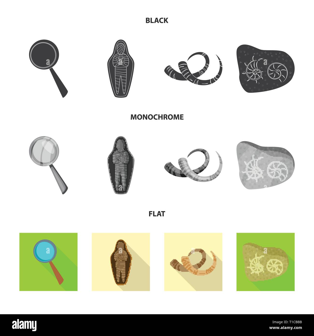 lens,mummy,horn,rock,glass,ancient,tusk,black,tool,Egypt,mammoth,figure ...