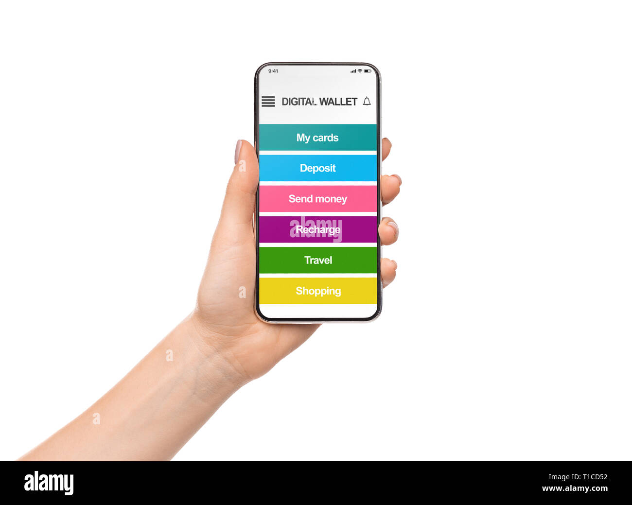 Digital wallet display hi-res stock photography and images - Alamy